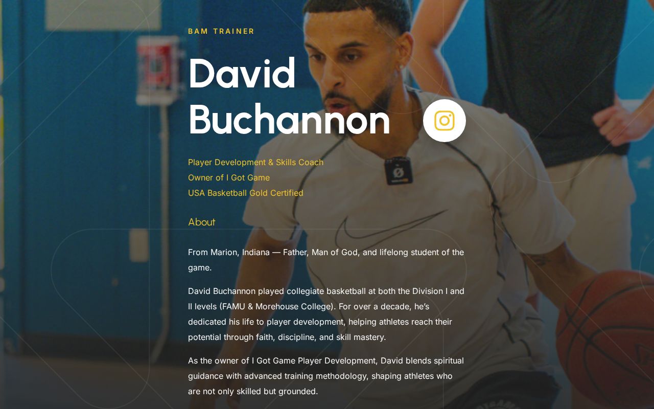 David Buchannon - Player Development & Skills Coach